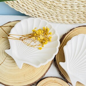Shell Shape Tray Silicone Mold Home Decorative Scallop Jewelry Tray ...