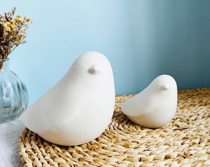 Silicone Mold , 2 Cute Birds Molds, Little Bird Silicone Mold, Cement ...