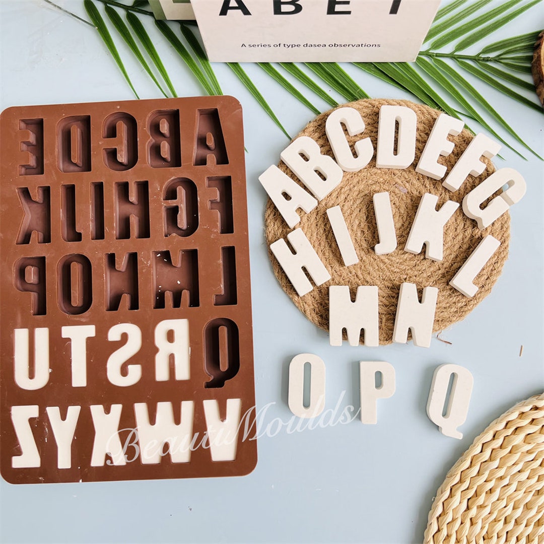 A-Z 26 Alphabet Silicone Mould , Small Letters Home Decoration Mold ...