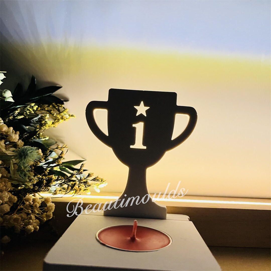 Silicone Mold , Trophy Insert for Tea Light Holder , Champion , Best ...
