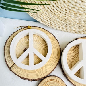 Silicone Peace LOGO Mould Peace Sign Mold, Home Decoration DIY Handmade ...