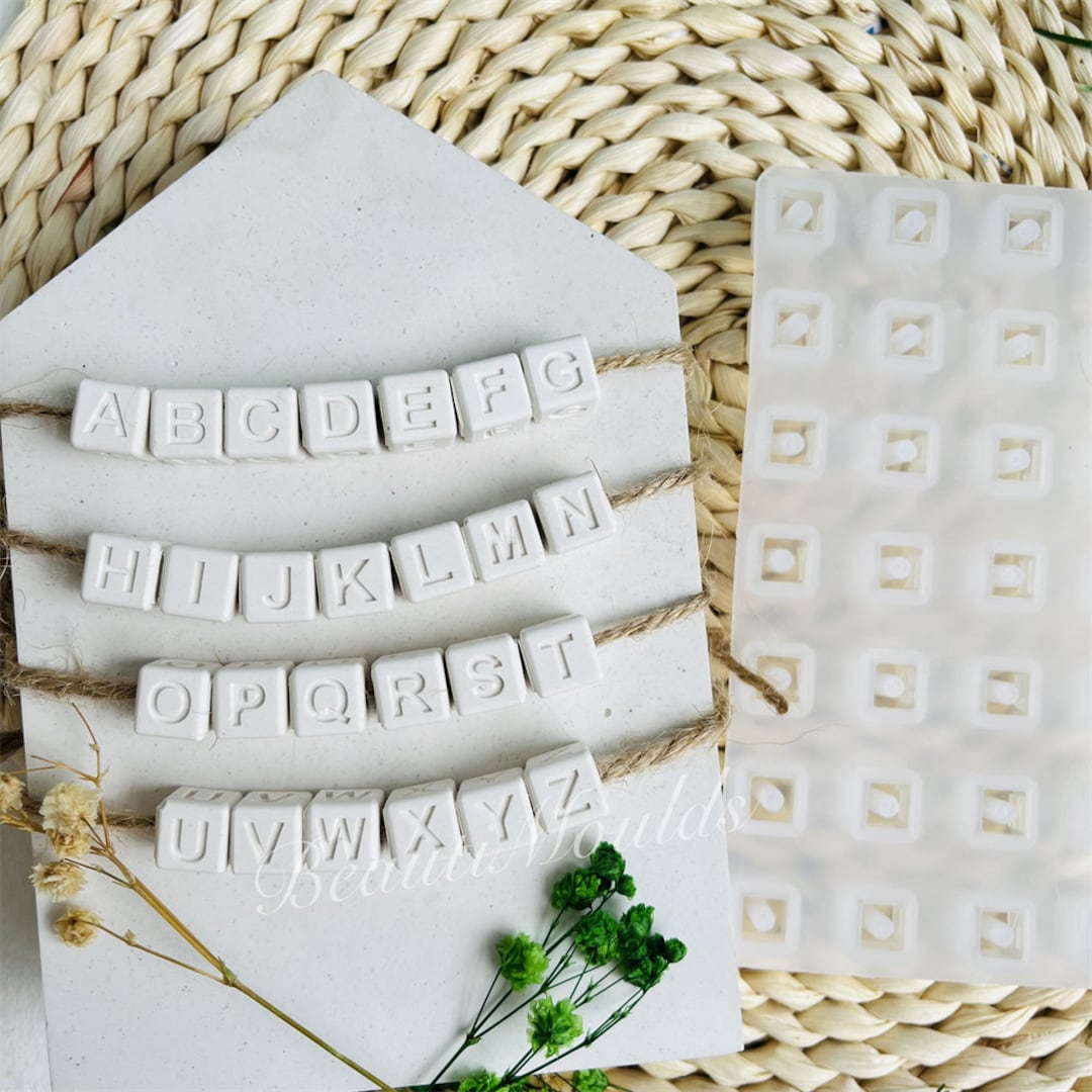 Silicone Mold Mini Alphabet Beads Mold, Letters Bracelet ,home ...