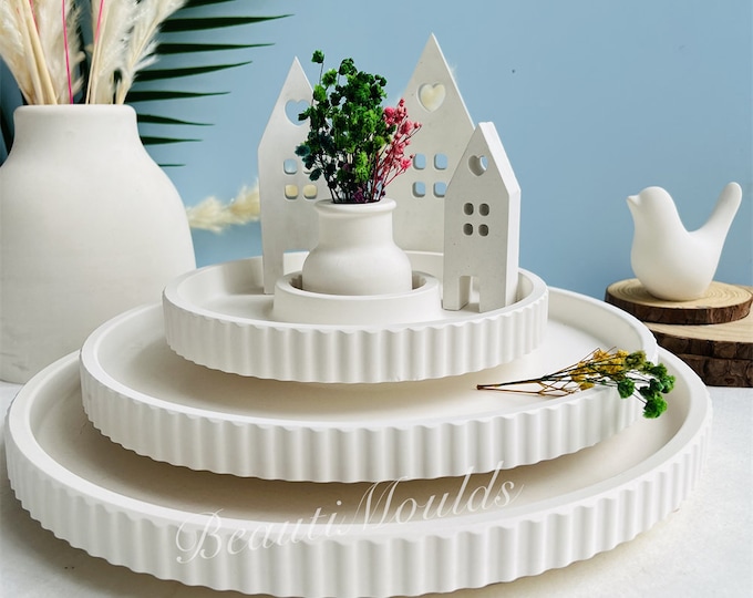 Moon Design Tray Silicone Mould Home Table Decoration Jewelry Tray ...