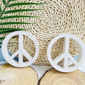 Silicone Peace LOGO Mould Peace Sign Mold, Home Decoration DIY Handmade ...
