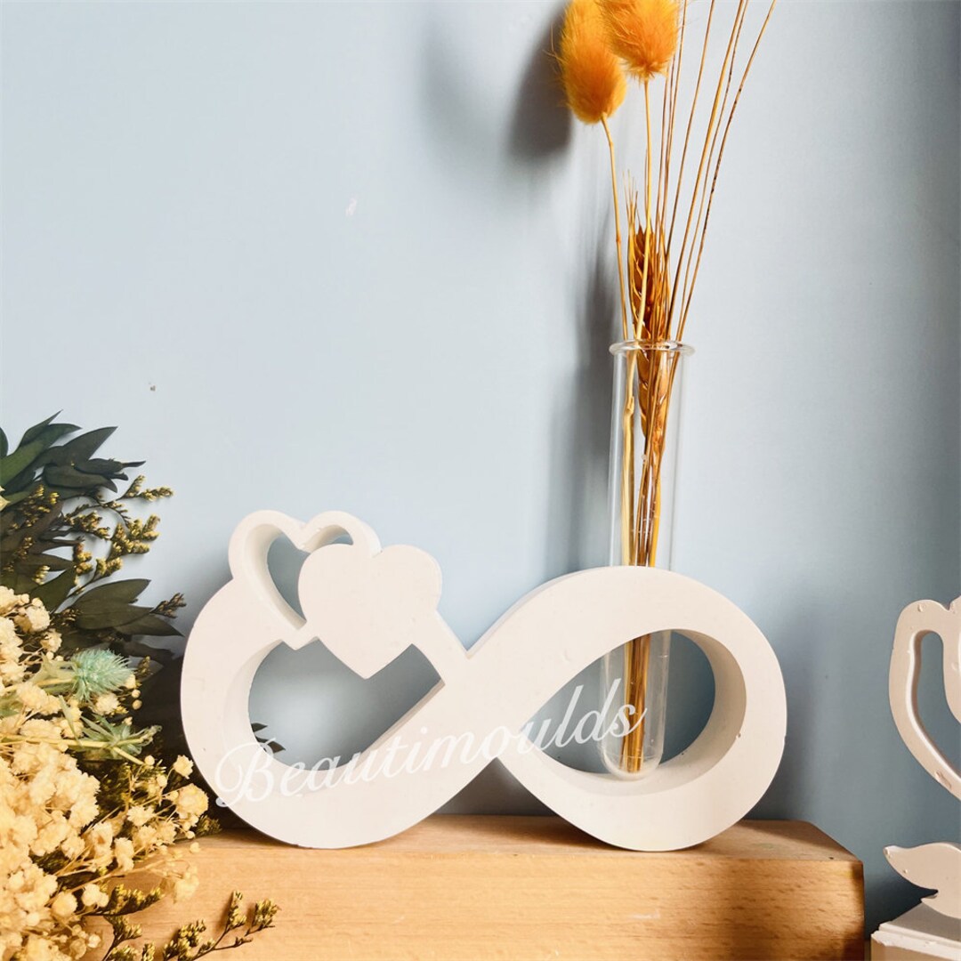 Silicone Mold Infinity Love Vase , Forever Love ,always Love , Heart ...