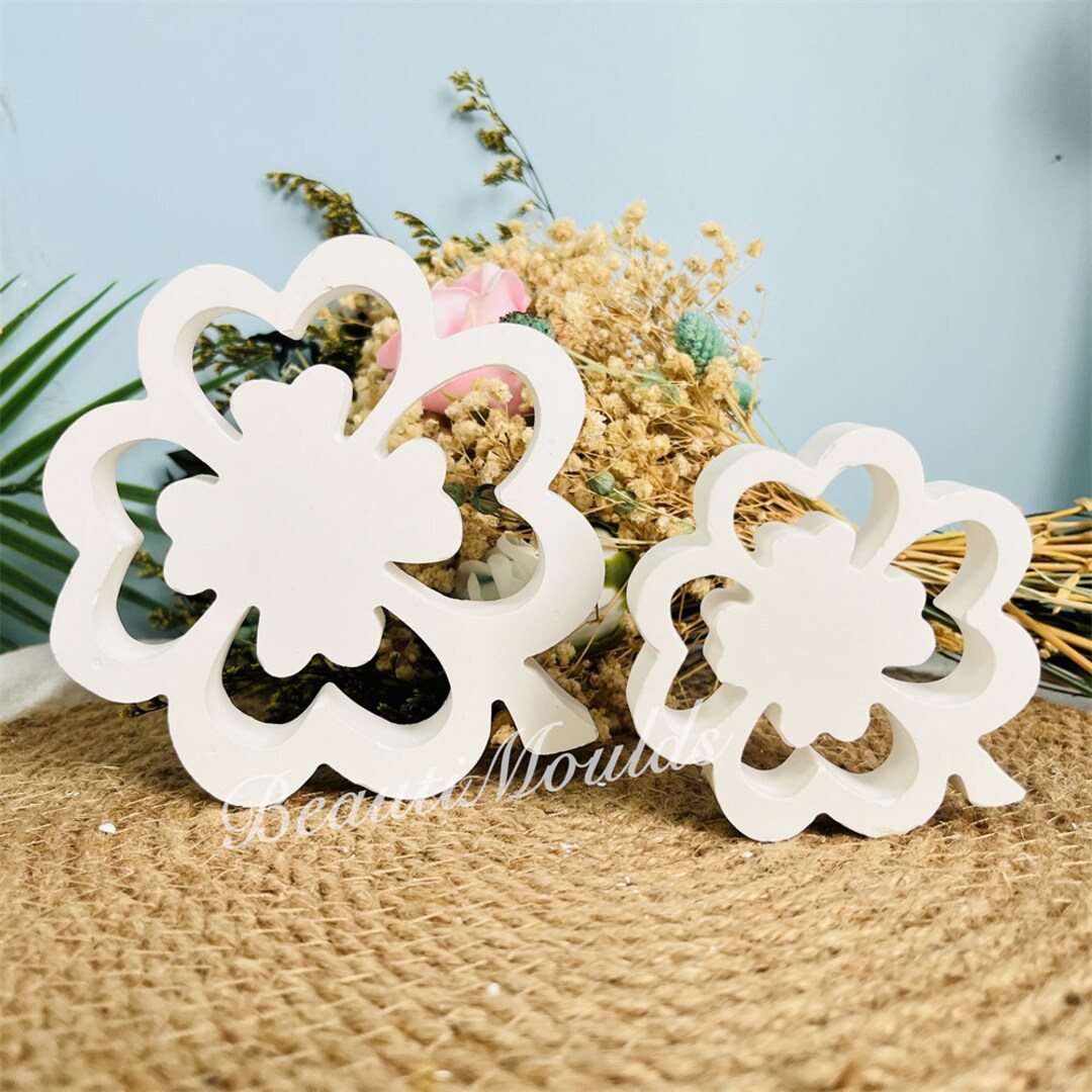 Silicone Mould Four Leaf Clover Mold, Luck Clover , Heart Clover ...