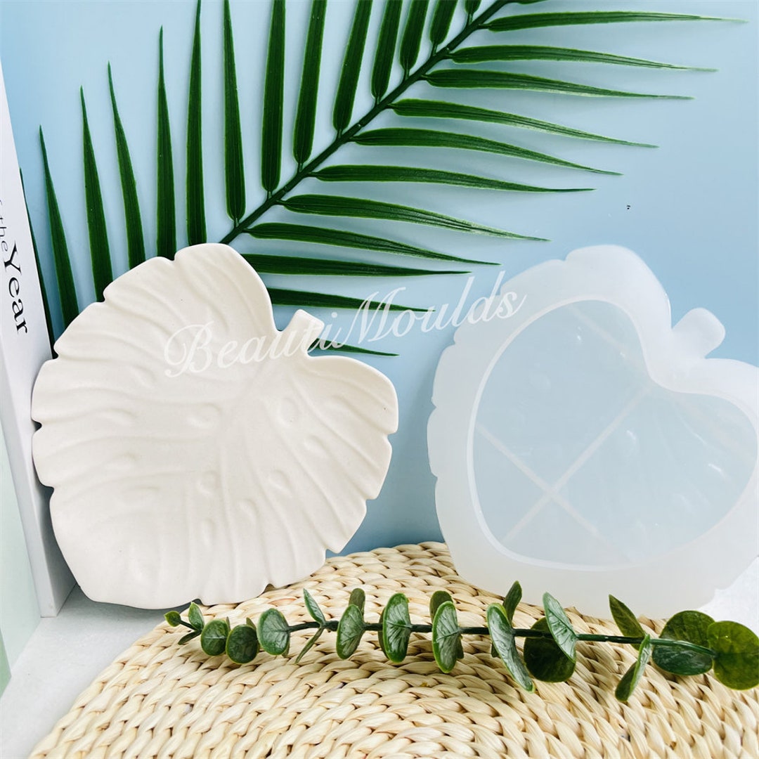 Monstera Leaf Design Tray Silicone Mold Home Decorative Jewelry Tray ...