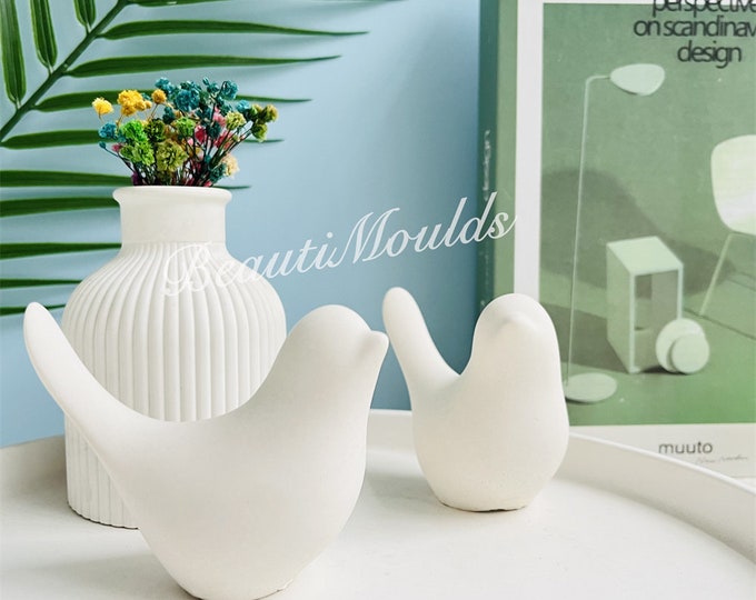 Cute Birds Mould, 3D Little Bird Silicone Mold, Handmade Cement ...