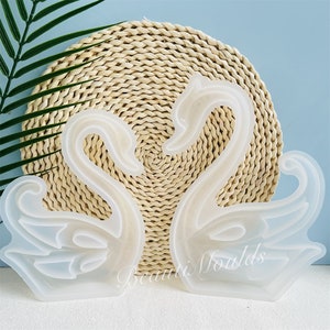 2 Large Swans Mold , Lover Home Decoration Silicone Moulds ,DIY ...