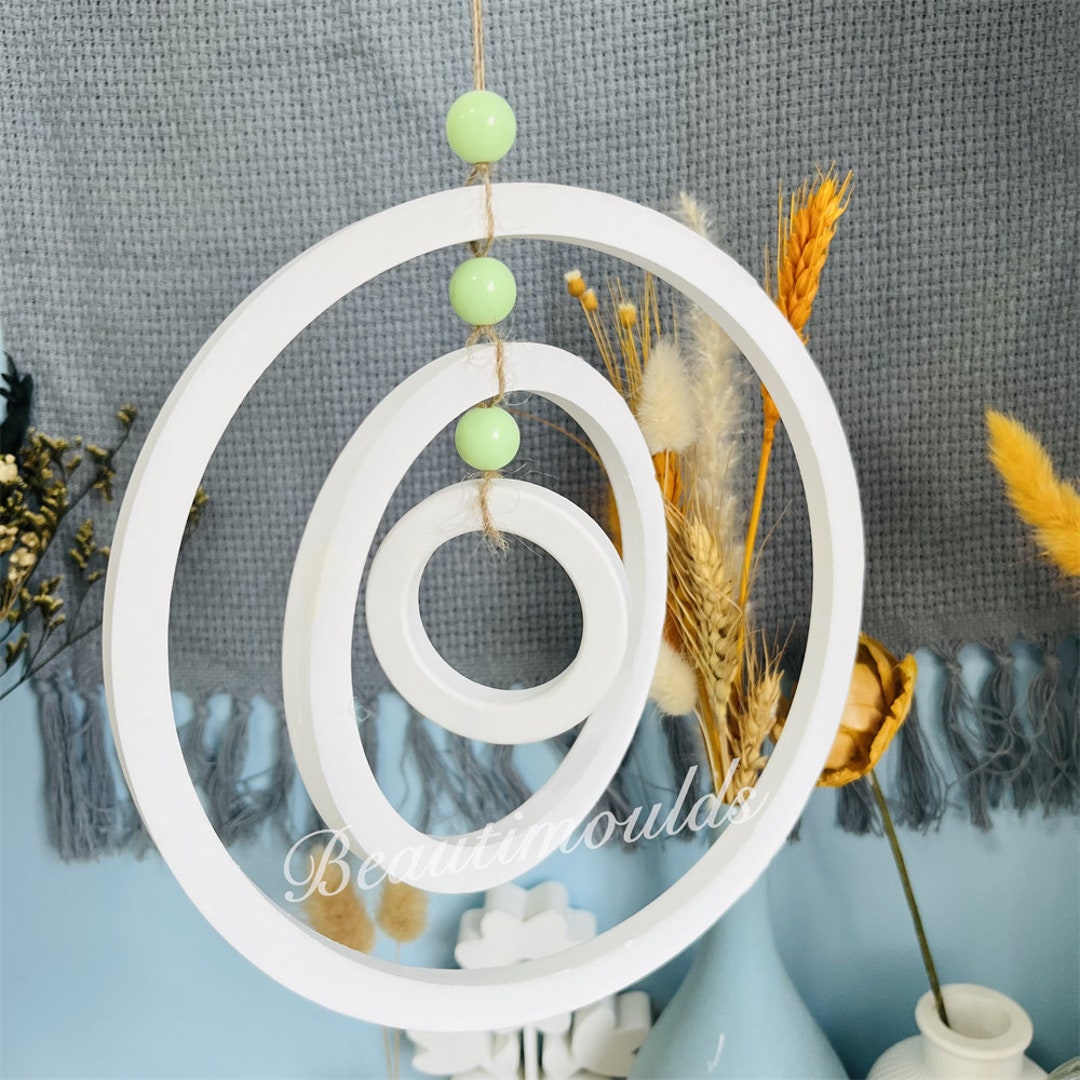 Silicone Mold ,5 Rings Wreath Molds , Circle Loop , 18cm; 15cm ; 12cm ...