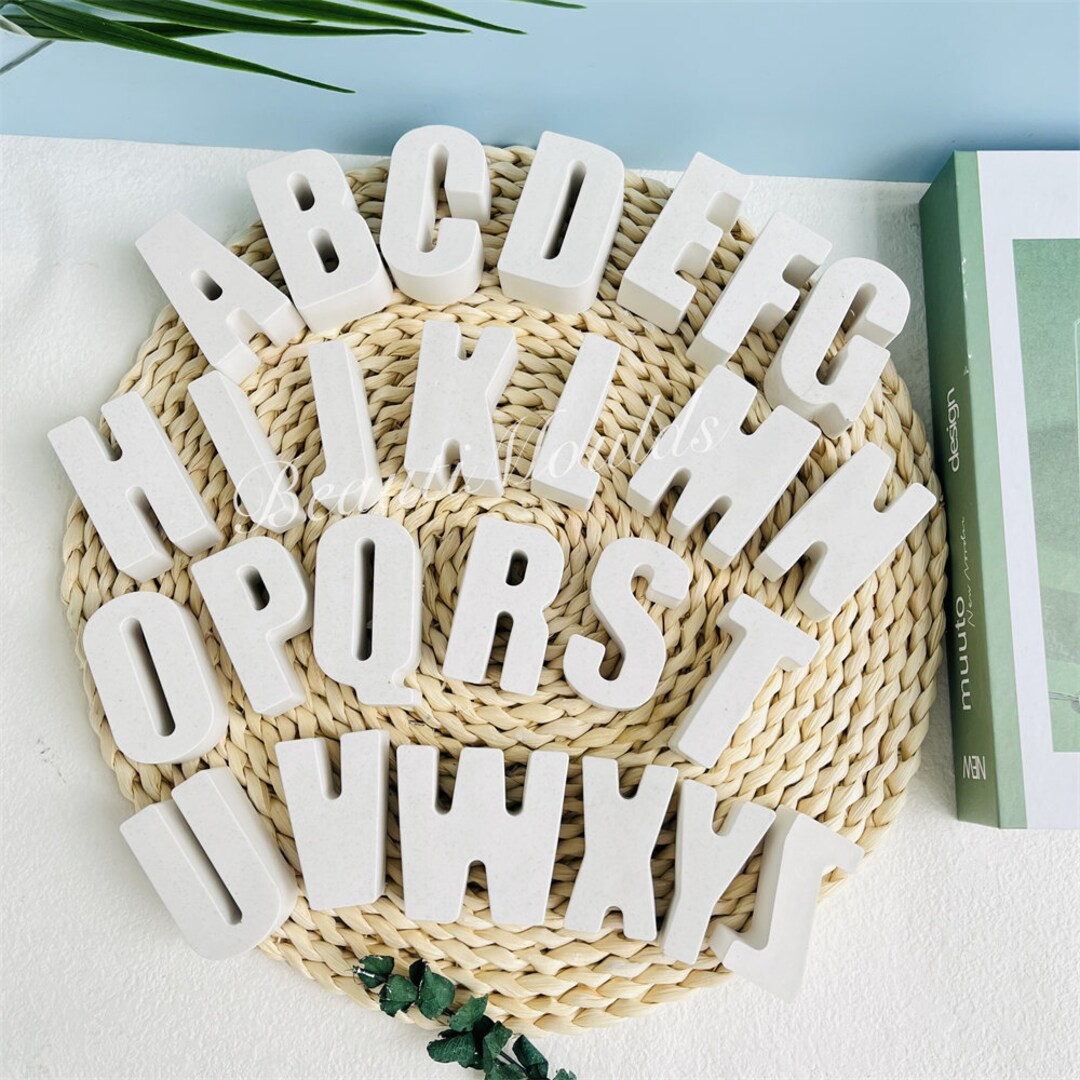 A-Z 26 Alphabet Silicone Mould, Letters Home Decoration Silicone Moulds ...