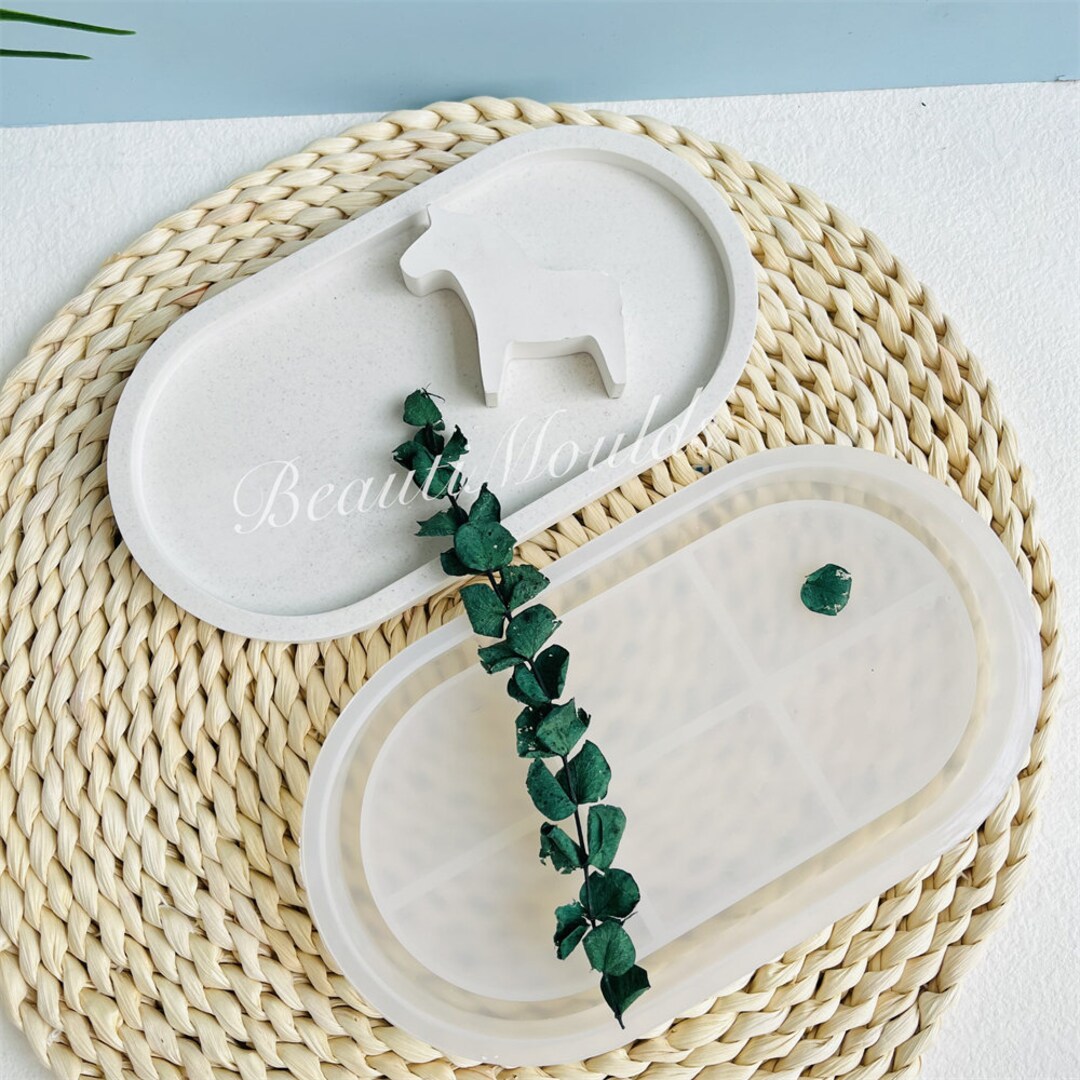 Silicone Mould oval Tray Home Table Decoration Moulds ,concrete Cement ...