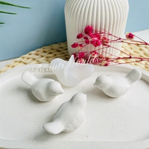 Cute Mini Bird Mould, Little Birds Silicone Mold, Epoxy Resin Cement ...