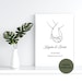 Personalised Name and Date Digital Print, Holding Hands, Wedding Date ...