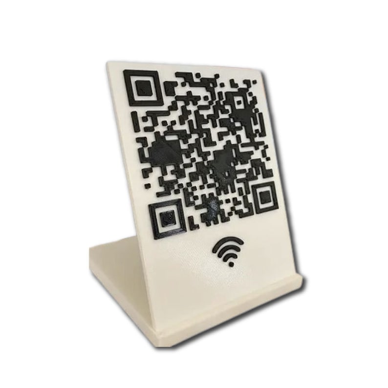 3D Printed Custom QR Code Sign / WIFI - Etsy