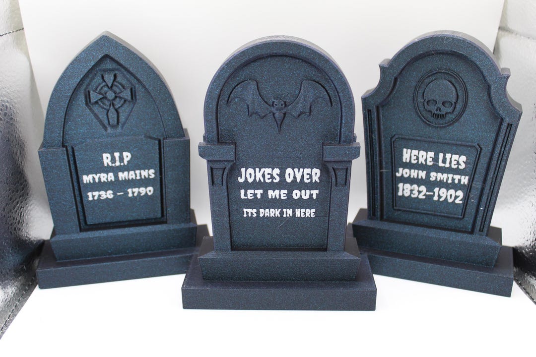3D Printed Personalized Gravestone Decoration - Etsy