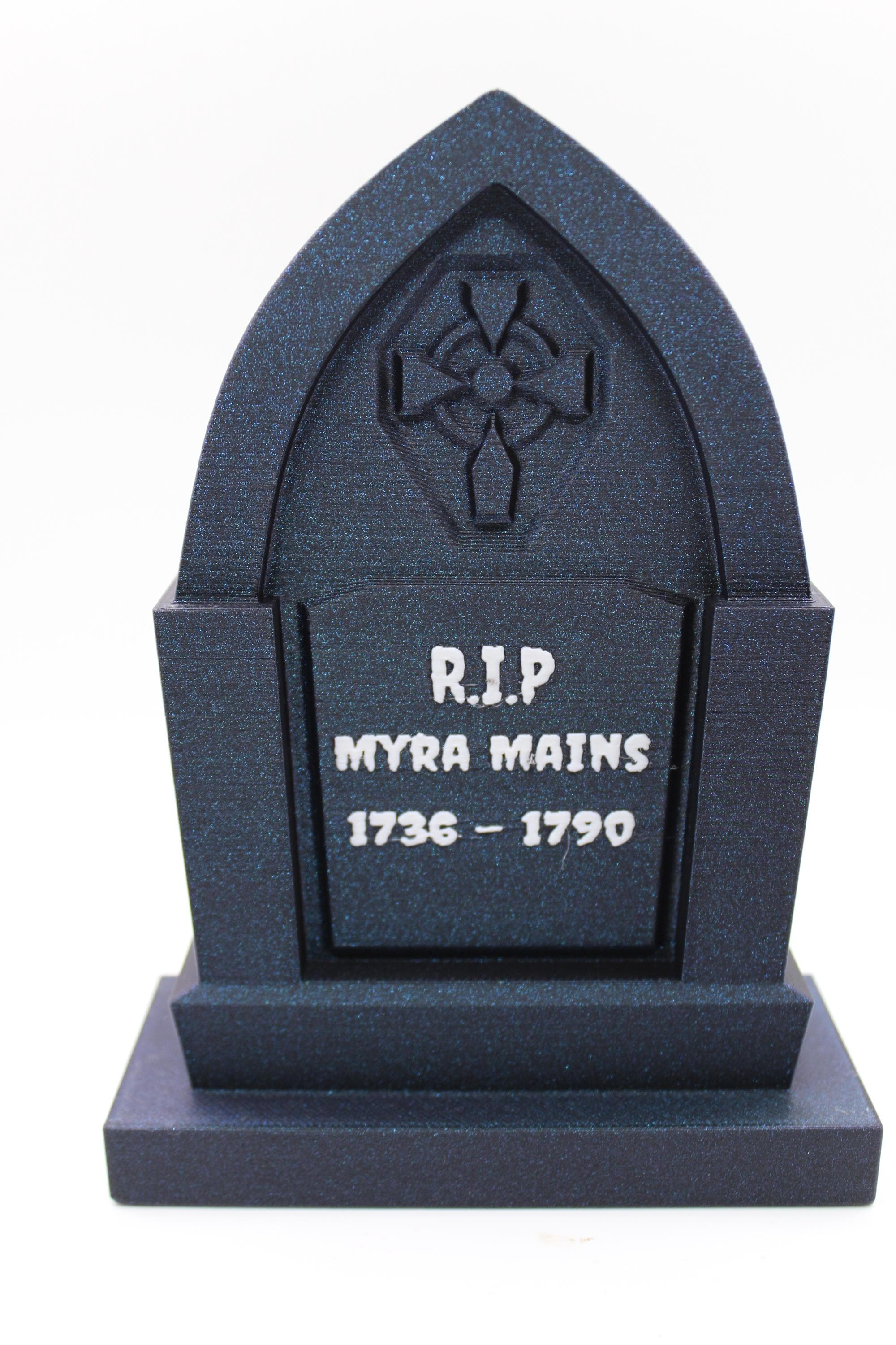 3D Printed Personalized Gravestone Decoration - Etsy