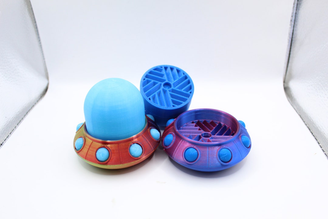 3D Printed Spinning UFO Herb Grinder - Etsy