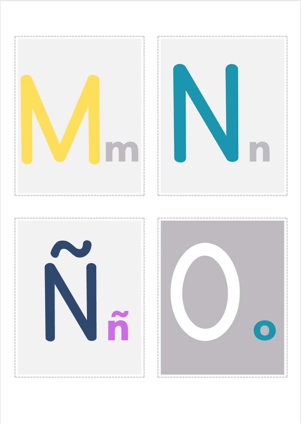 Alphabet Flashcards. Spanish Alphabet With ñ. El Abecedario. - Etsy
