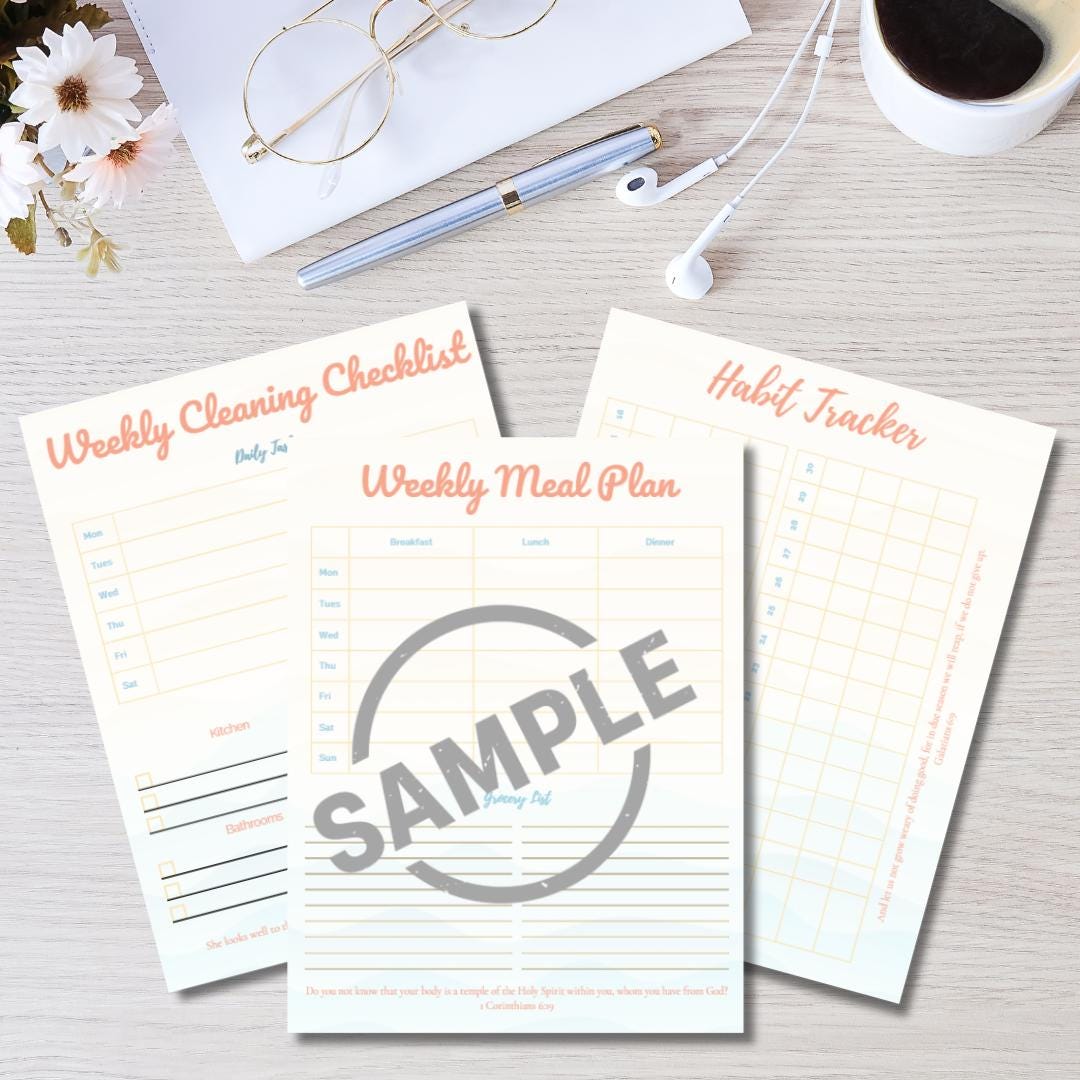 Christian Mom’s Home Reset Kit – Printable Faith-based Planner Bundle ...