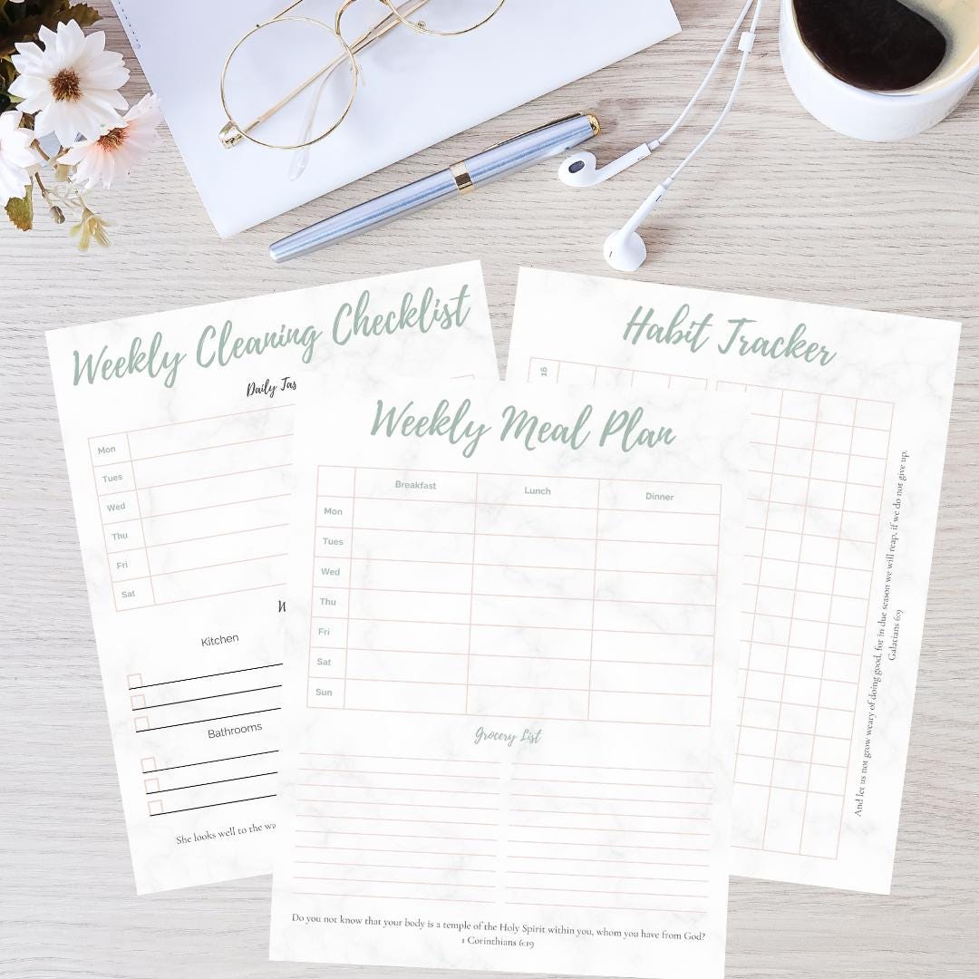 Christian Mom’s Home Reset Kit – Printable Faith-based Planner Bundle ...