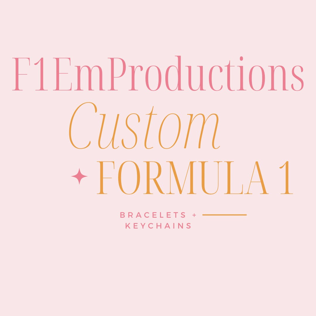 CUSTOM Formula 1 Bracelets - Etsy