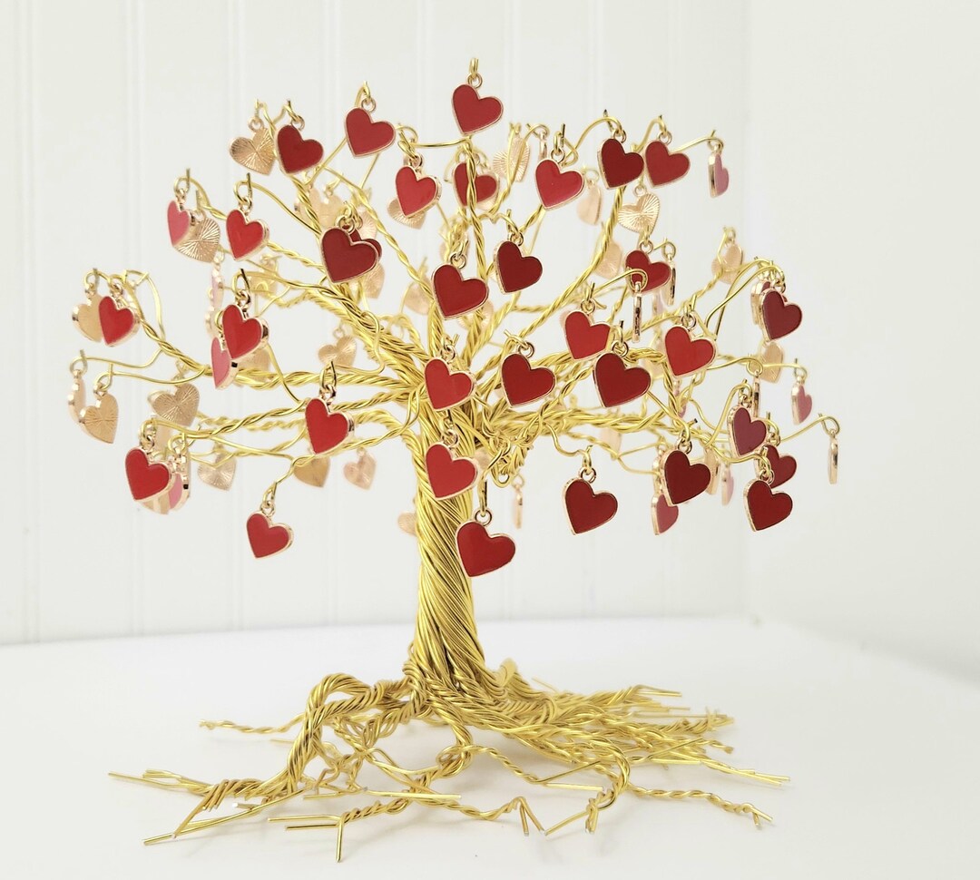 Golden Wire Tree: Tree of Hearts - Etsy