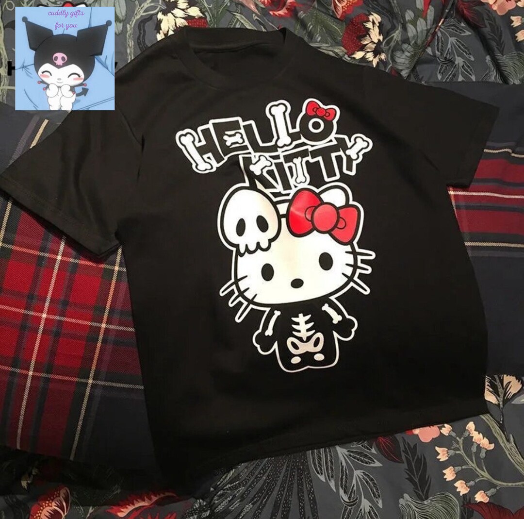 Hello Kitty Bones Y2k Halloween Shirt - Etsy