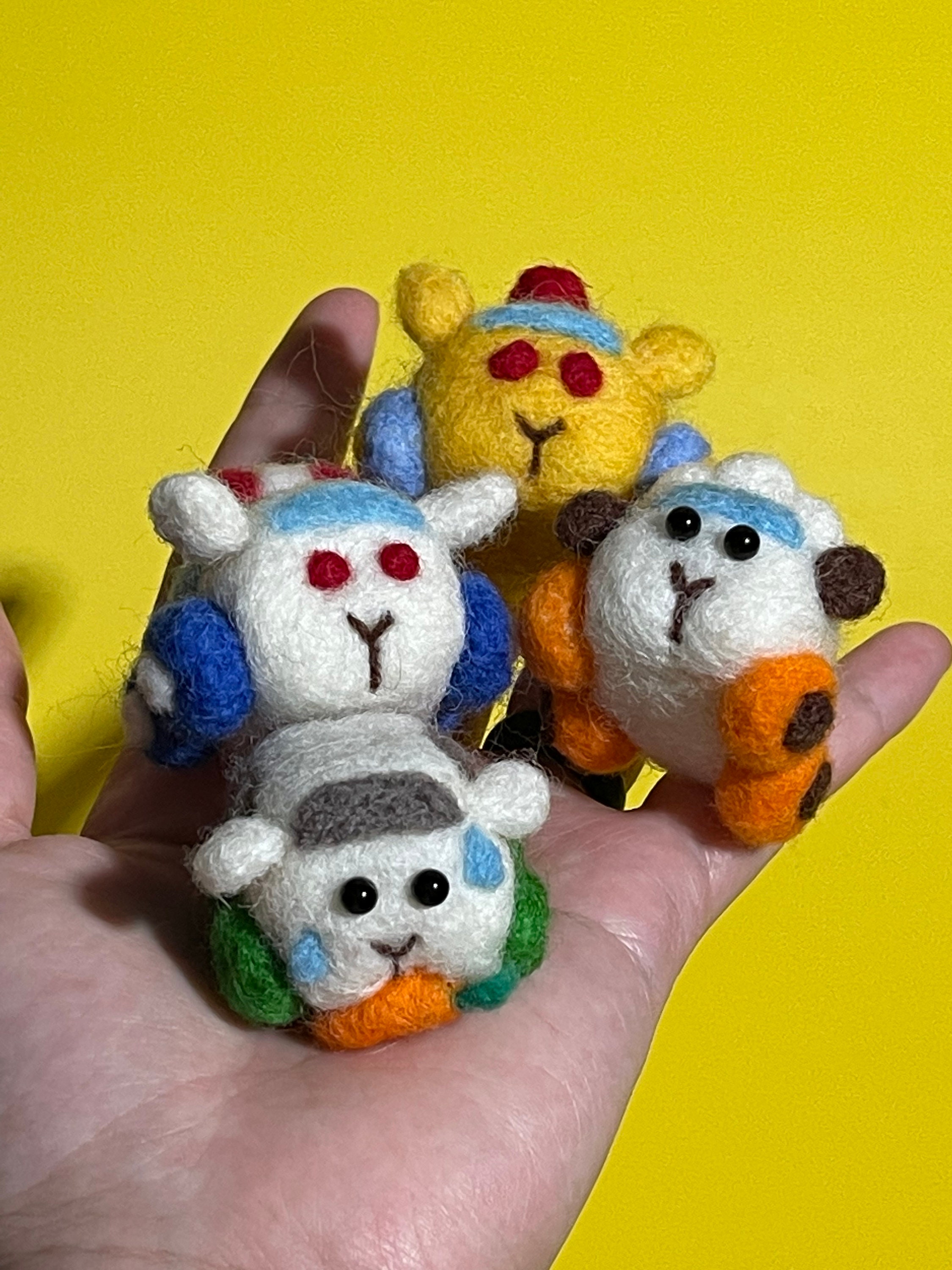 Needle Felted Wool Miniature Guinea Pig Figurines Hanging Ornament Felt ...