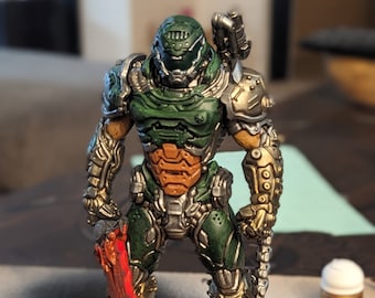 12in Tall Doom Slayer Statue in Metallic Finish - Etsy