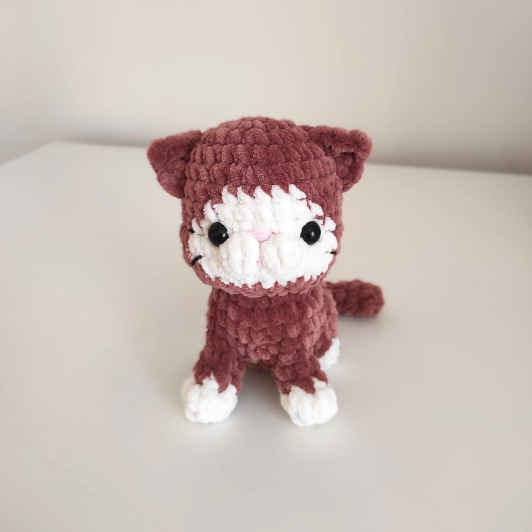 Crochet Mini Cat , Amigurumi Plushie Kitten, Fluffy Cat, Crochet Cat ...