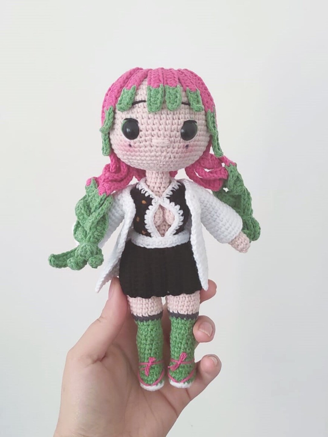 Anime Crochet Doll Pink Haired Anime Girl Amigurumi Handmade Gift - Etsy