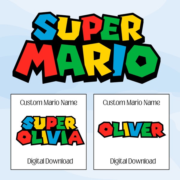 Super Mario Name Sign - Etsy