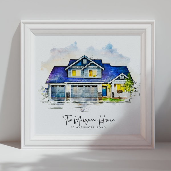Custom House Portrait - Etsy