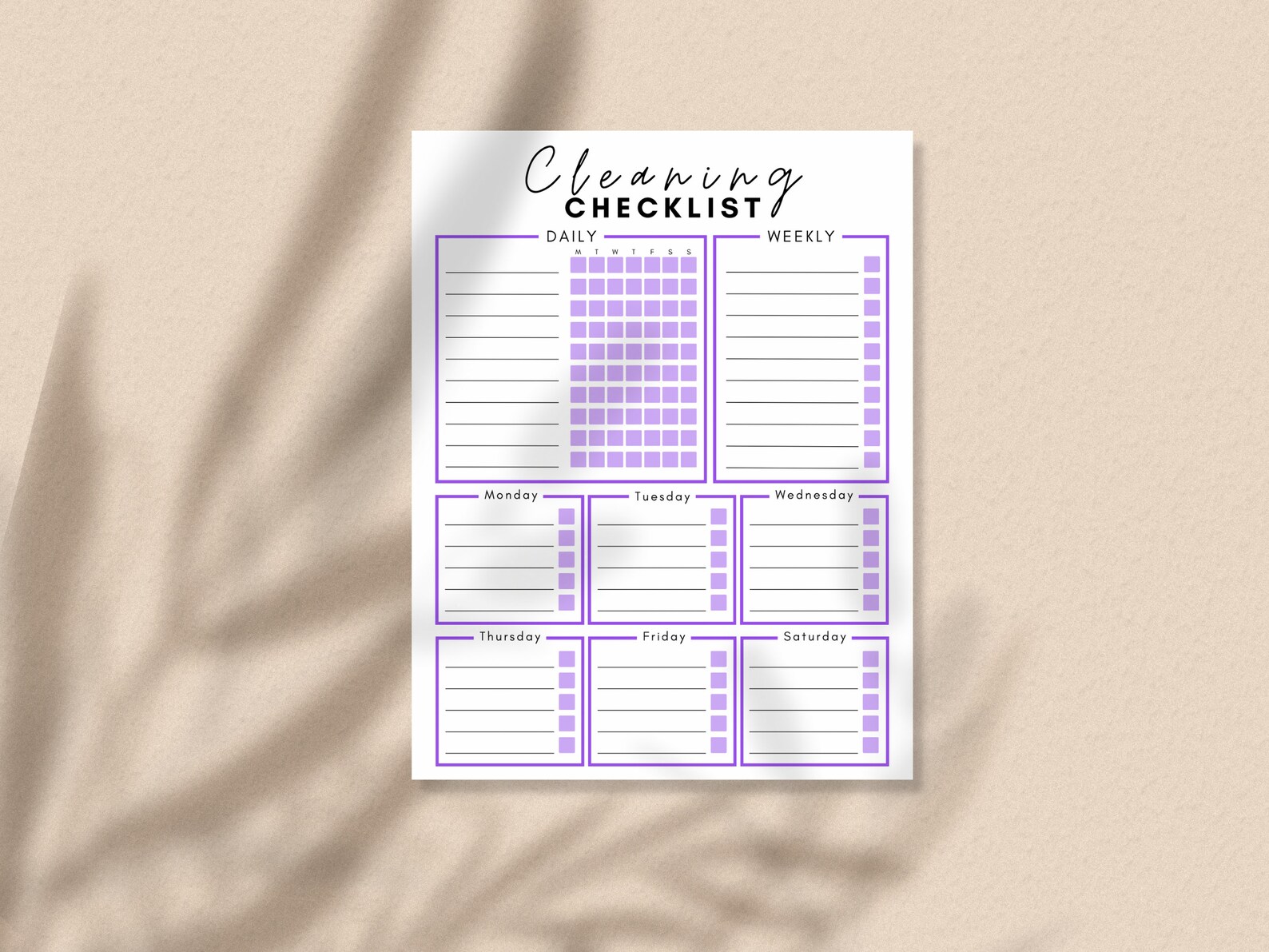 Digital Cleaning Checklist 20 Cleaning Checklist Planner - Etsy