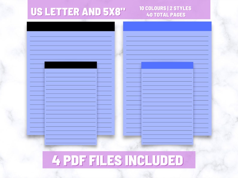 Digital Note Paper | 40 | Goodnotes Notepad | Notebook Paper | Note ...