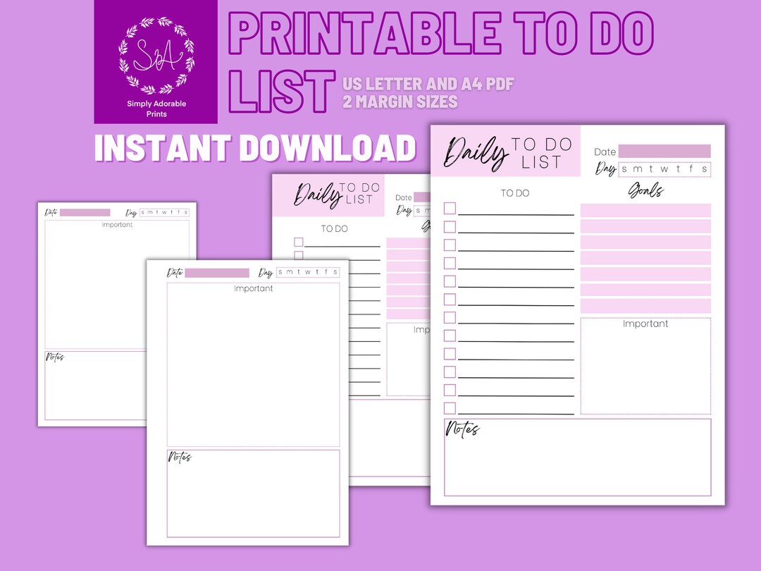 Daily Habit Tracker | Digital to Do List | Printable Journal ...