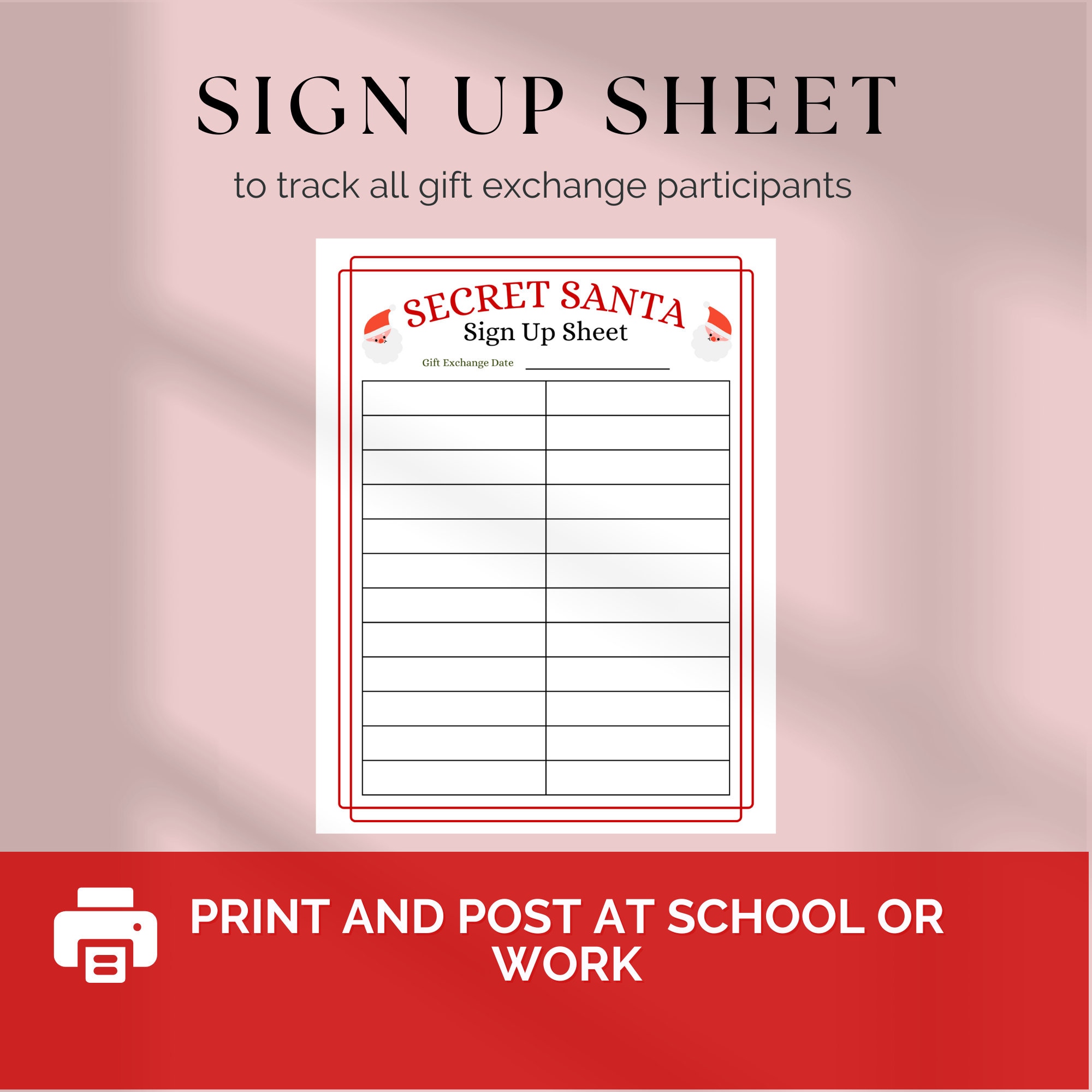 Editable Secret Santa Questionnaire | Printable Secret Santa Form ...