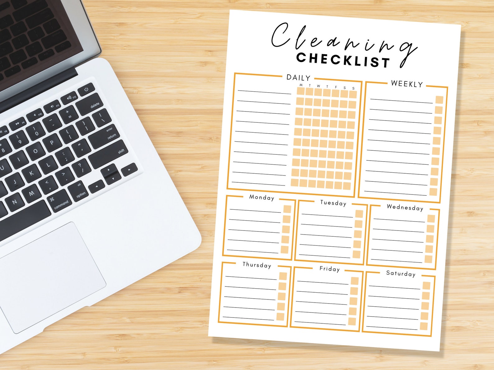 Digital Cleaning Checklist 20 Cleaning Checklist Planner - Etsy