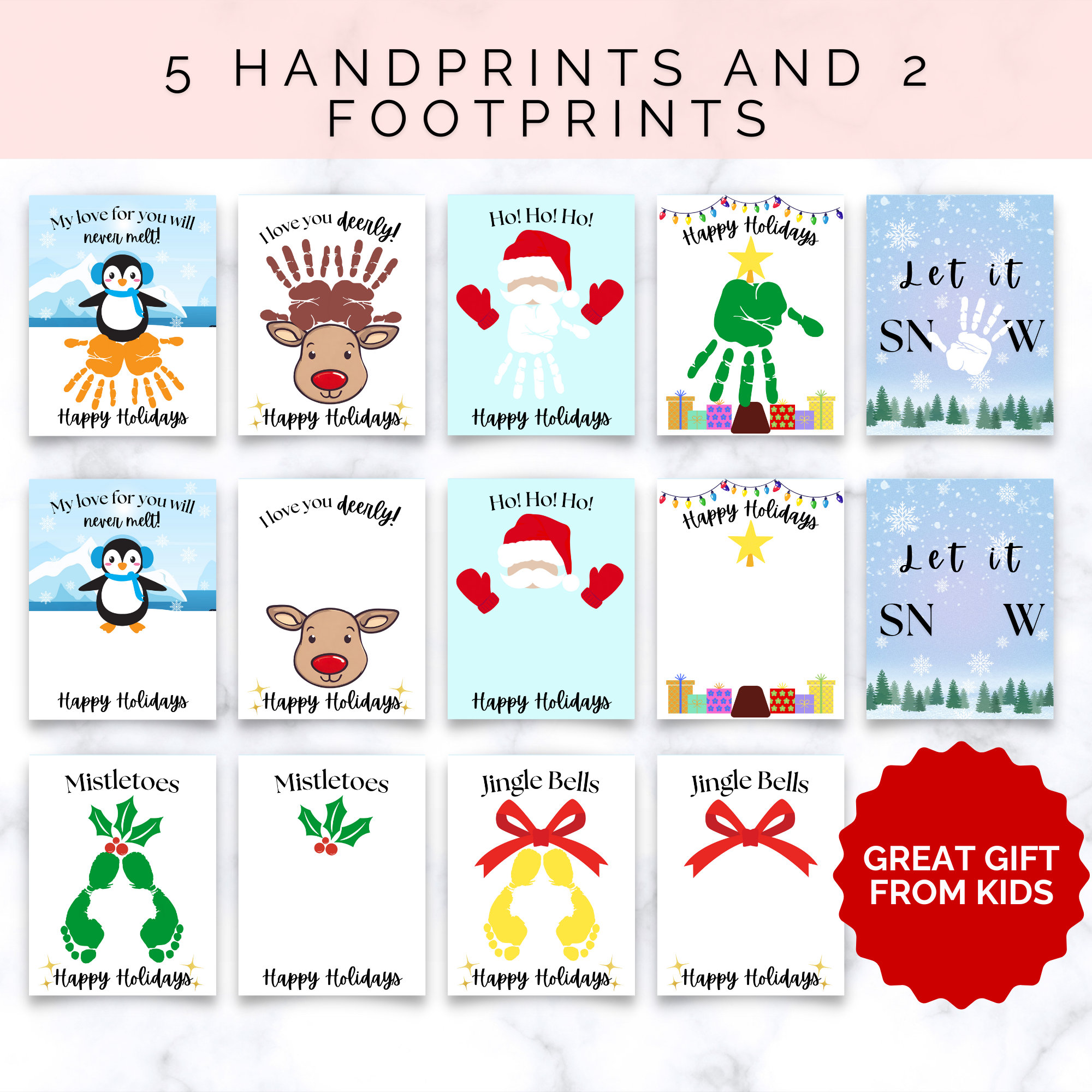 Printable Handprint Craft | Christmas Handprint Bundle | Christmas ...