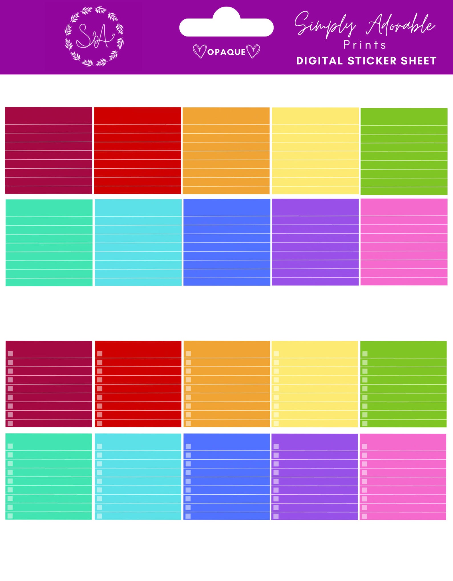 Digital Planner Stickers | 80 | Digital Sticky Notes | Precropped ...