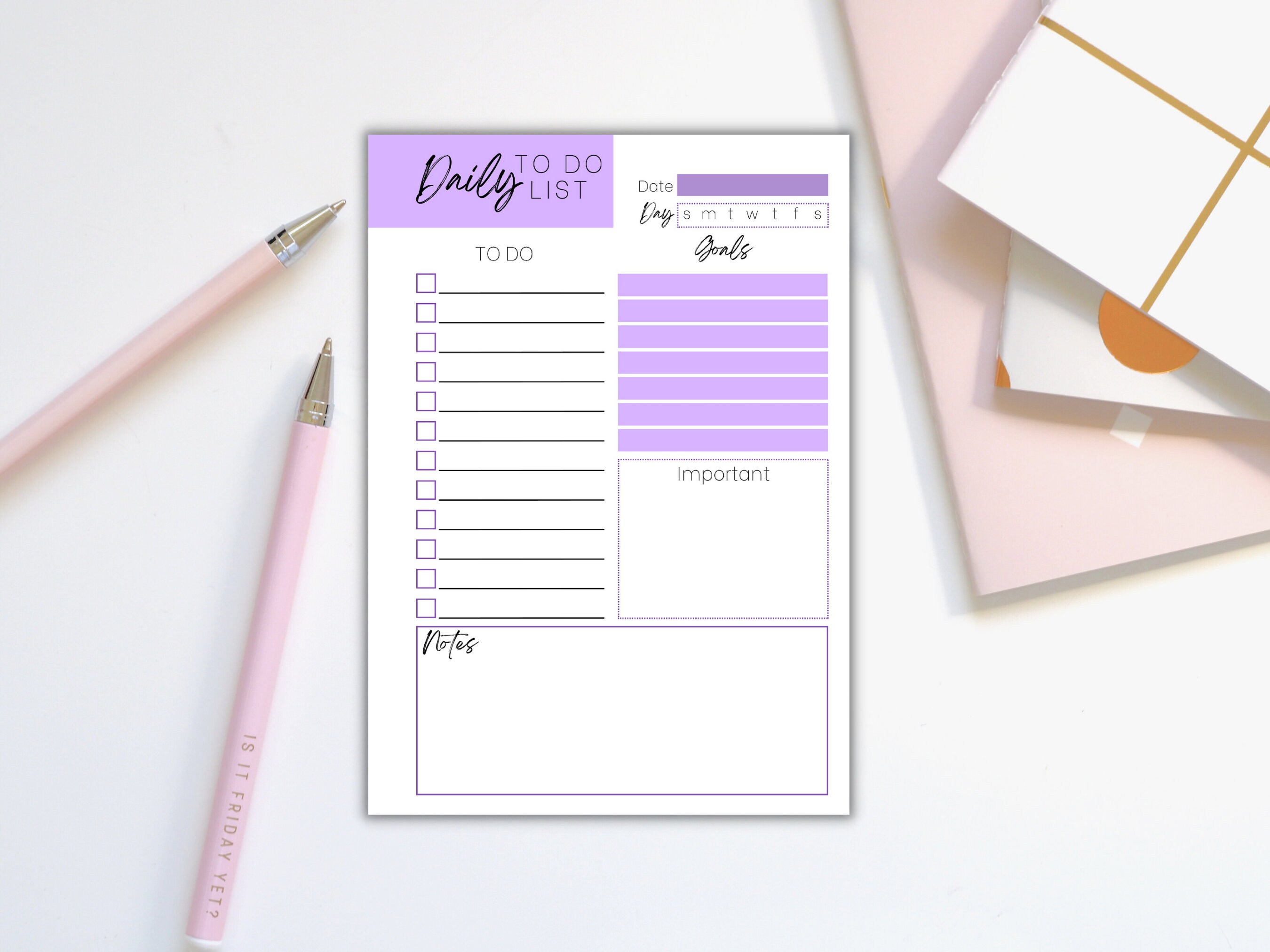 Daily Habit Tracker | Digital to Do List | Printable Journal ...