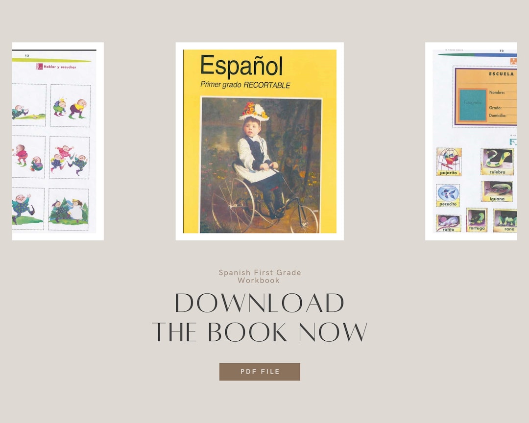 Spanish First Grade Recortable Book - Libro De Español Primer Grado ...