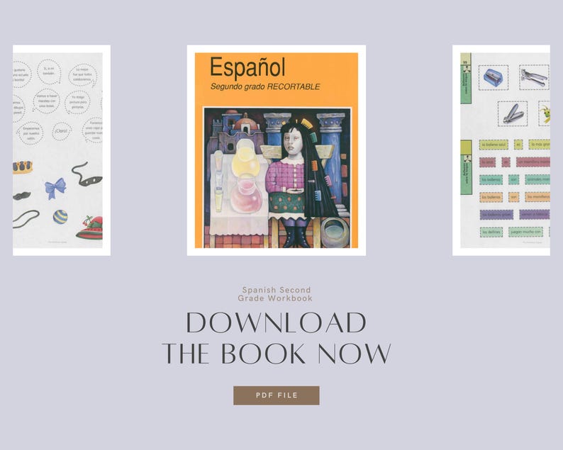 Spanish Second Grade Recortable Book - Libro De Español Segundo Grado ...