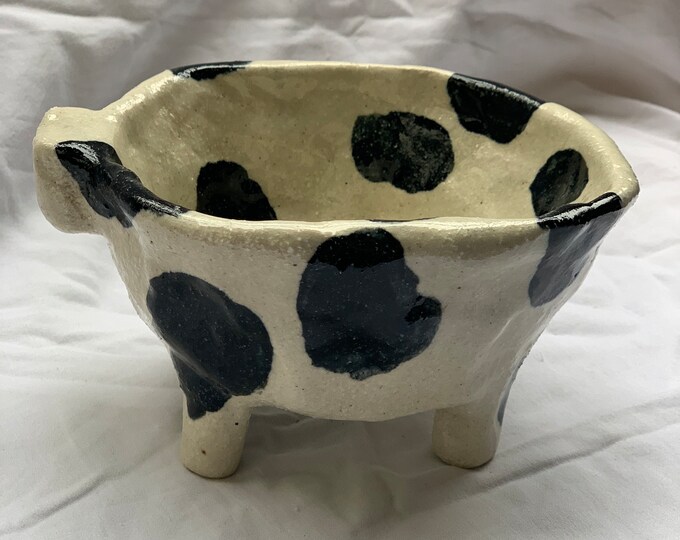 Highland Cow Plant Pot ,cow Pottery Handmade ,black Cow - Etsy