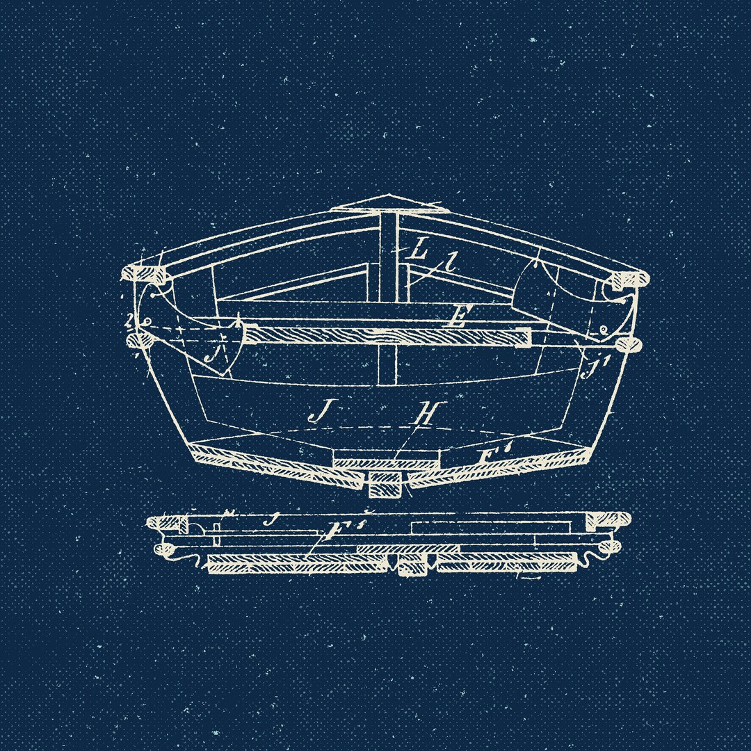 Nautical Boat Dinghy Diagram. - Etsy