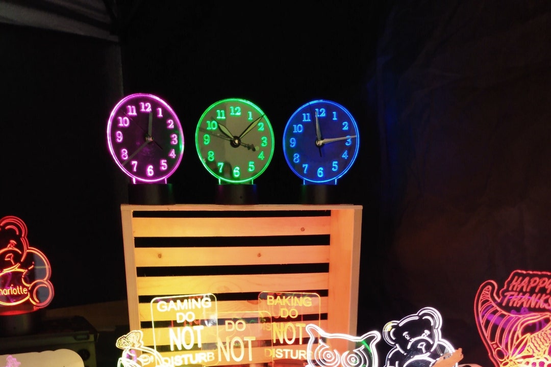 Edge Lit Clock - Etsy