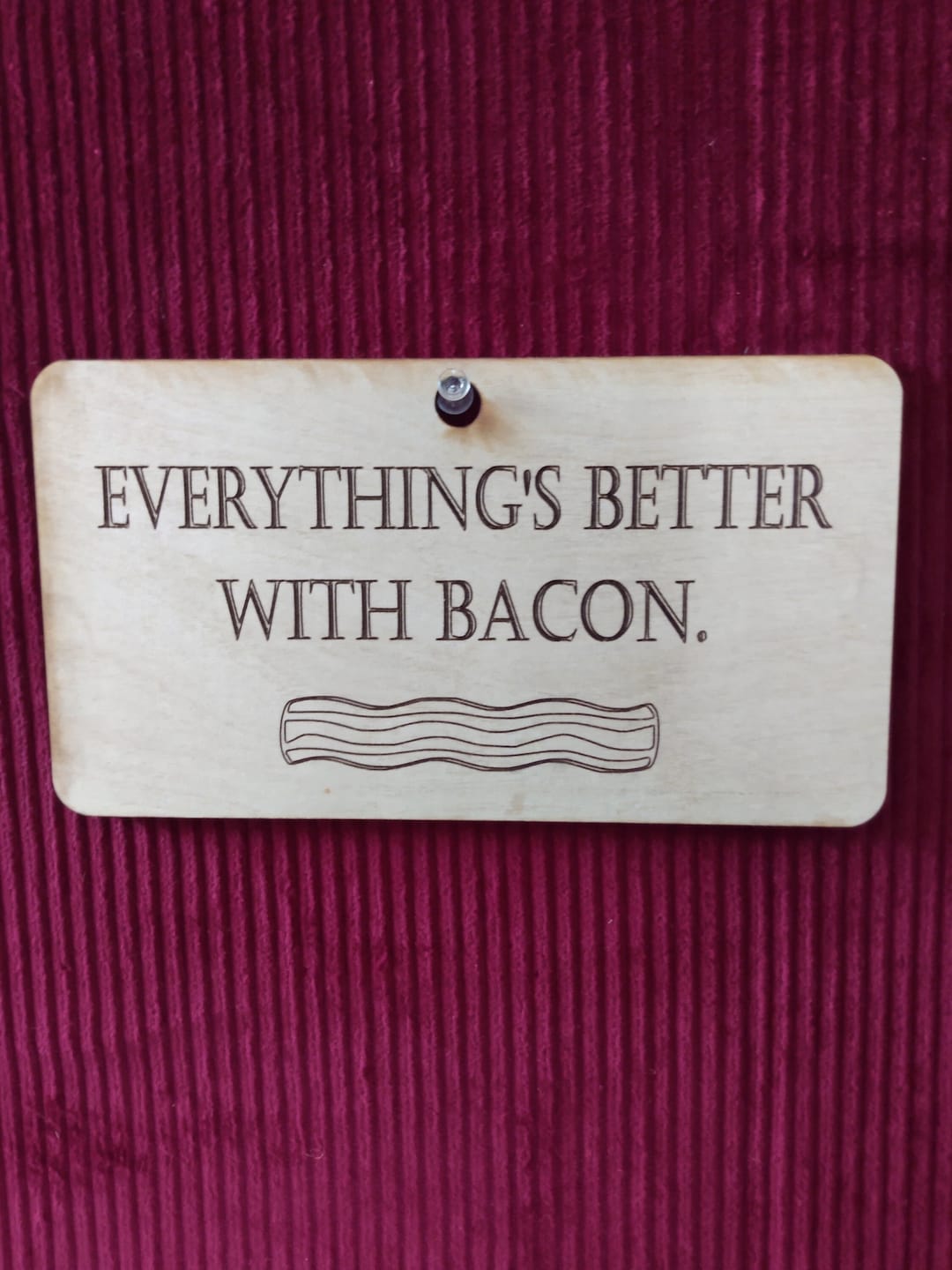 Rustic Wooden Bacon Sign - Etsy