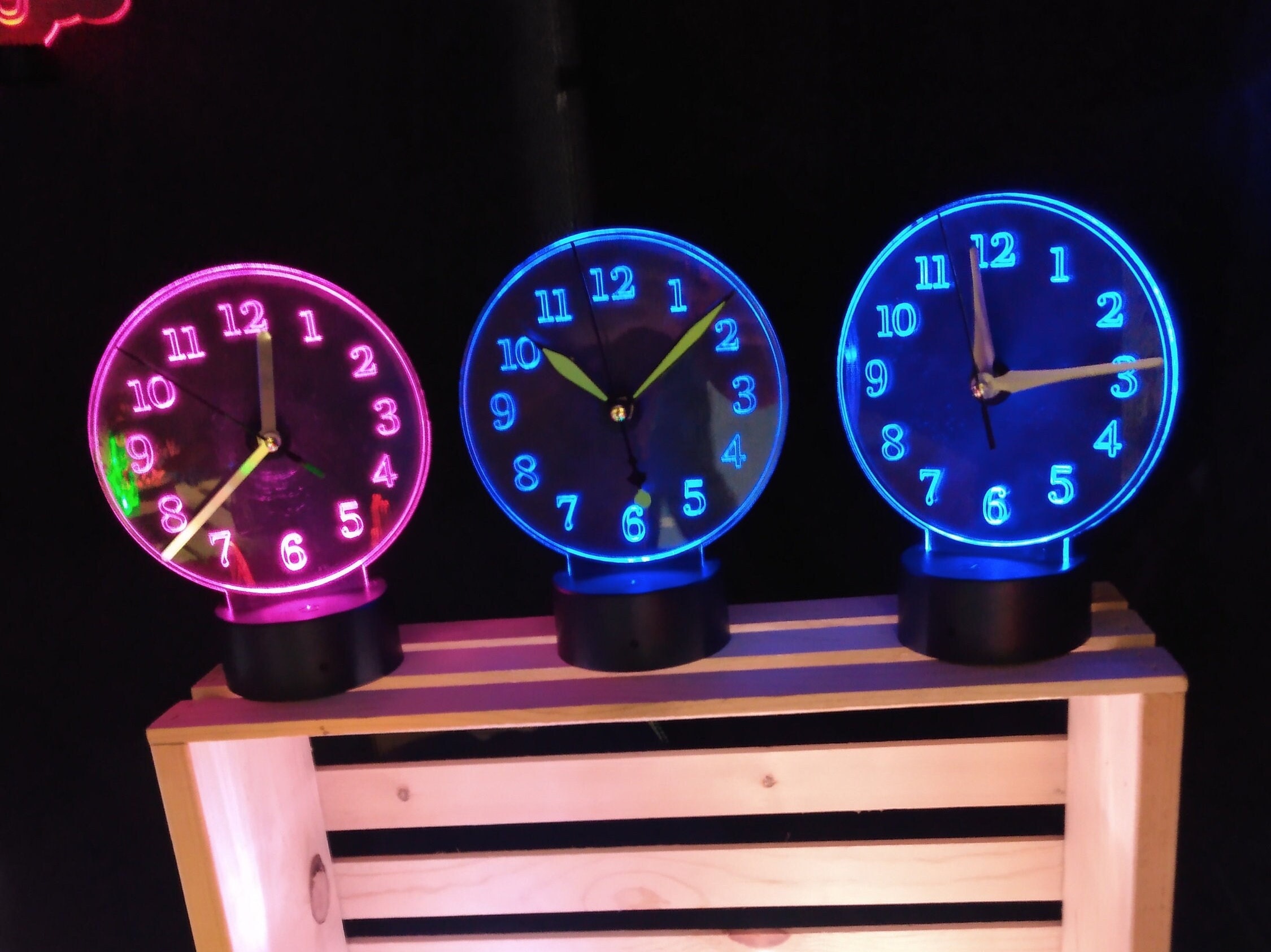 Edge Lit Clock - Etsy