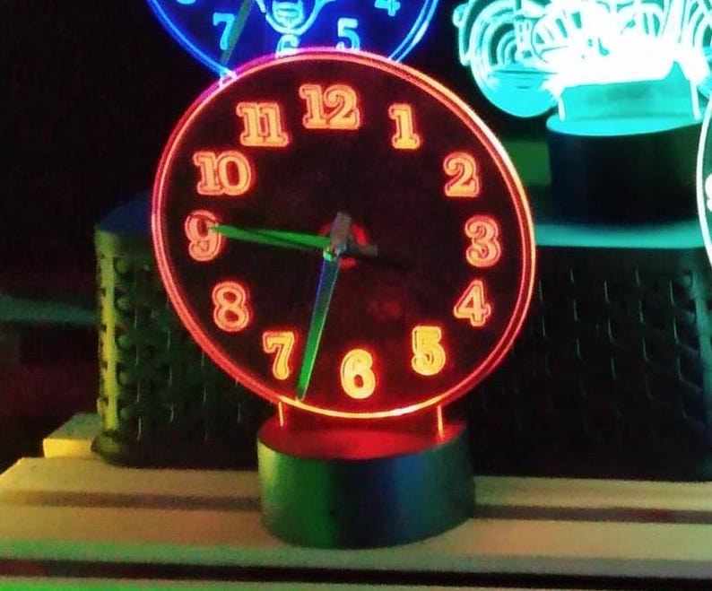 Edge Lit Clock - Etsy